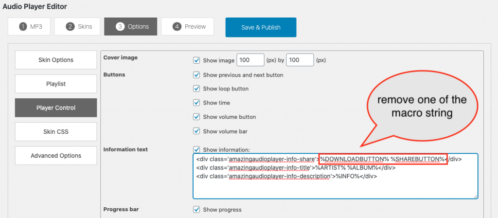WordPress audio player with download buttons and social media share buttons | WordPress Plugin