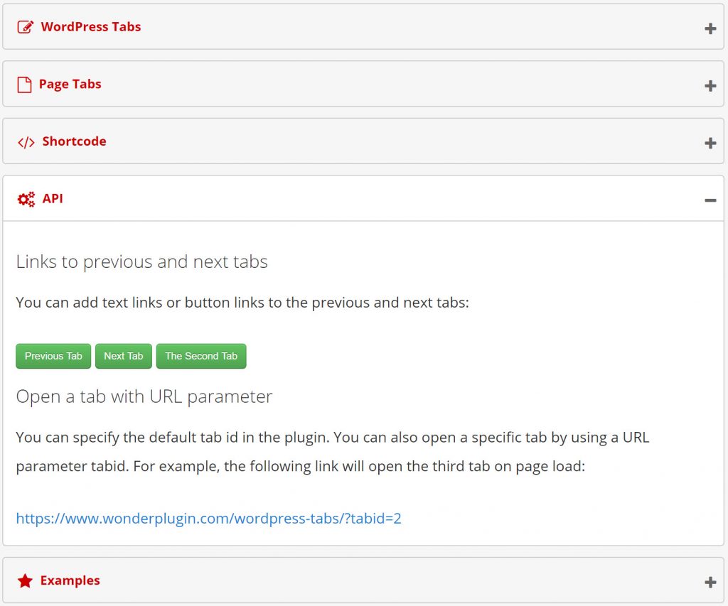 WordPress Tabs Examples | WordPress Plugin
