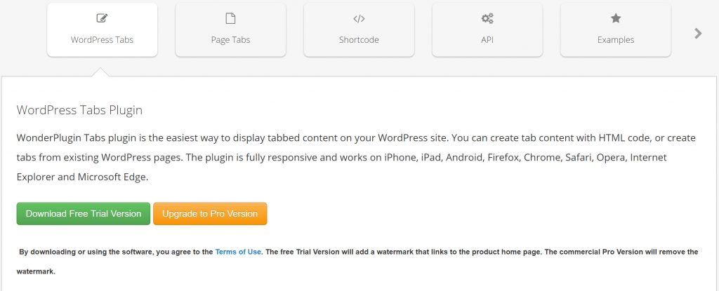 WordPress Tabs Examples | WordPress Plugin