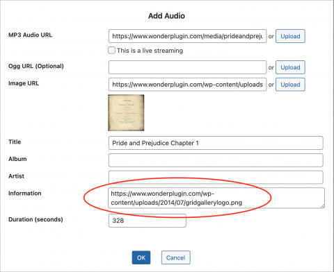 How to add images to the player track list for each audio | WordPress ...